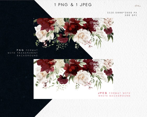 Wedding Boarders In Burgundy Premium Vector | Burgundy Wedding