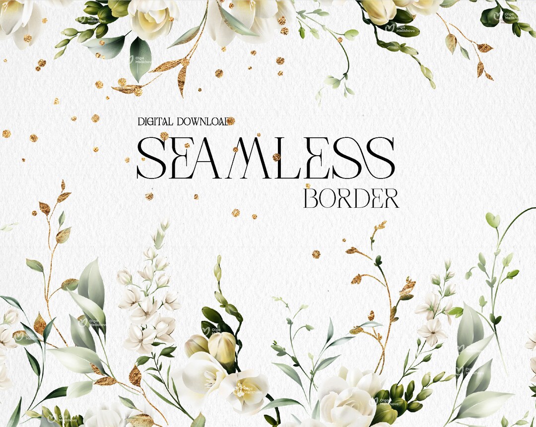 Floral Border, White Flowers, Floral Frame, Wedding Invite Card ...