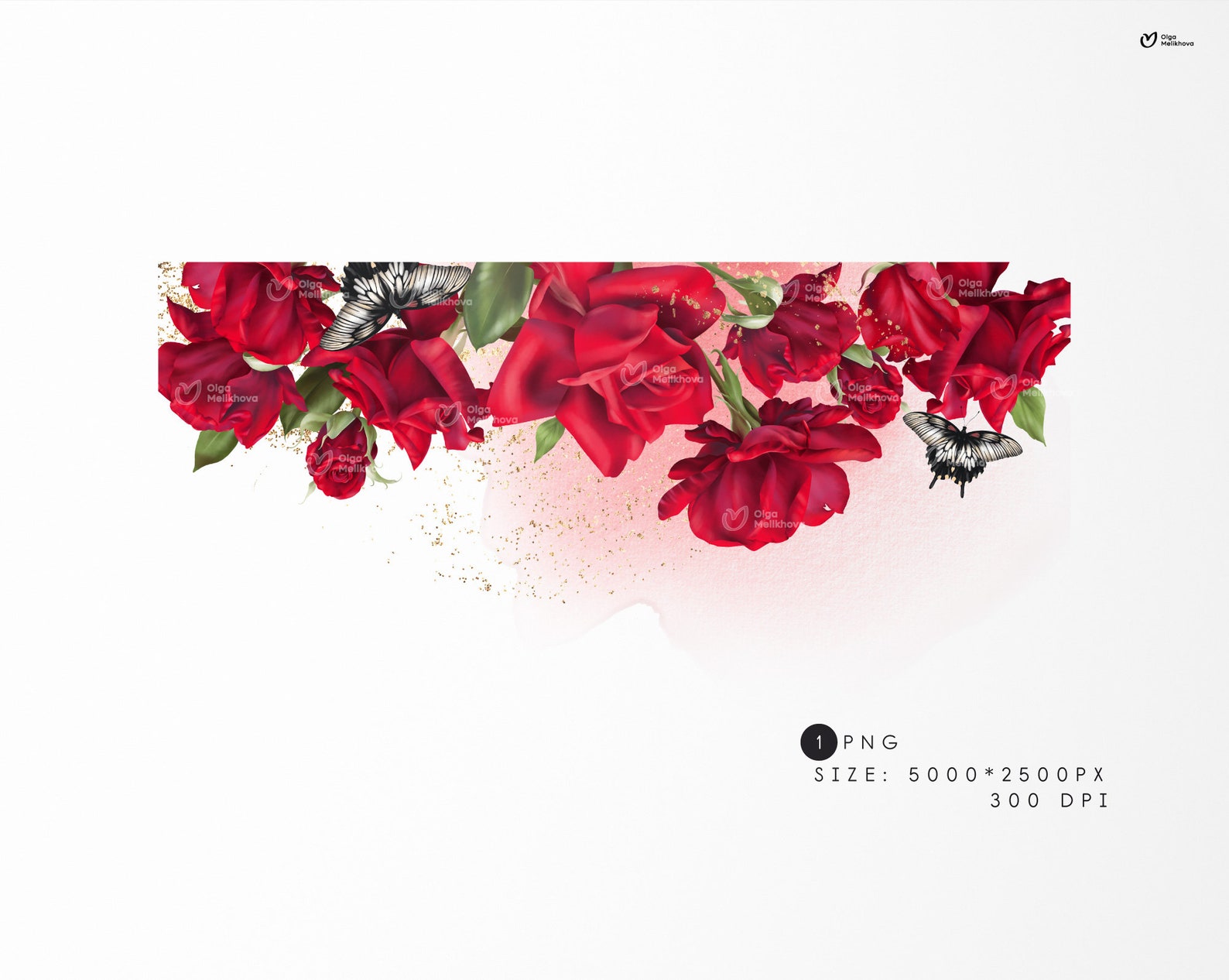 Floral Border Frame Red Roses Border Wedding Invite Card - Etsy