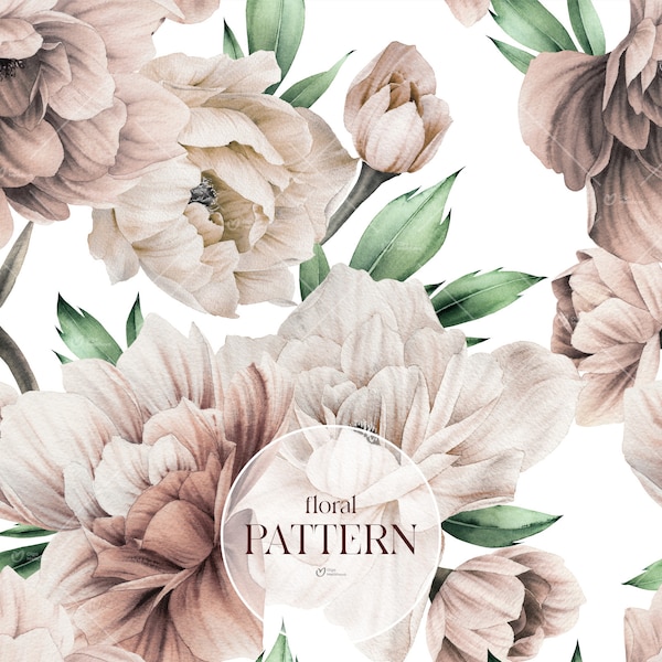 Peony Pattern - Etsy