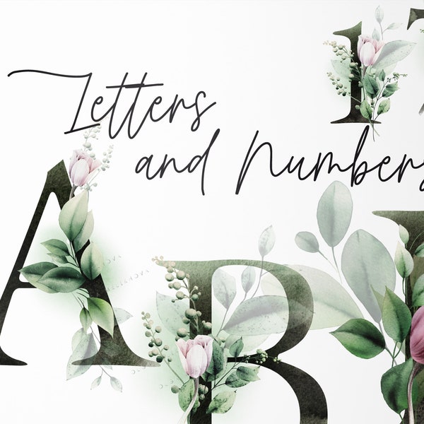 Floral Alphabet Png - Etsy
