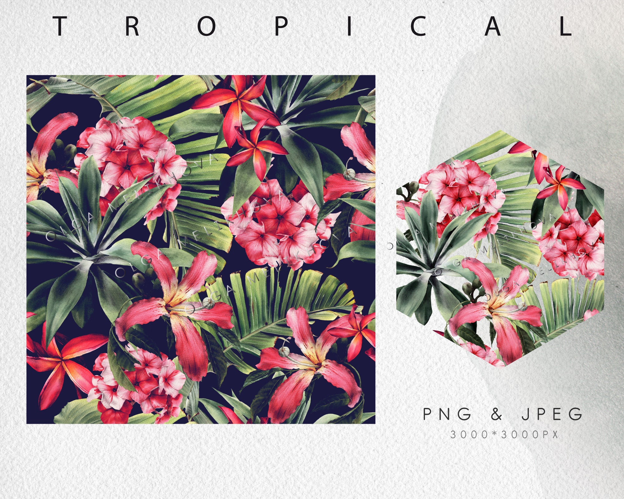 Tropical Seamless Patterns, Digital Download Patterns, Patterns for ...