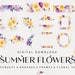 Summer Flowers Bundle, Border-frames, Wedding Invite Card, Bouquets ...