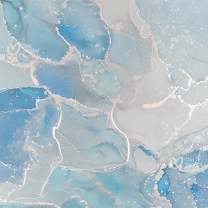 Grunge Blue, Azure, Silver Digital Paper, Instant Download Scrapbook ...