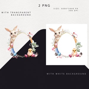 Easter Frame, Frame-border PNG, Digital Greeting Card, Easter Clipart ...