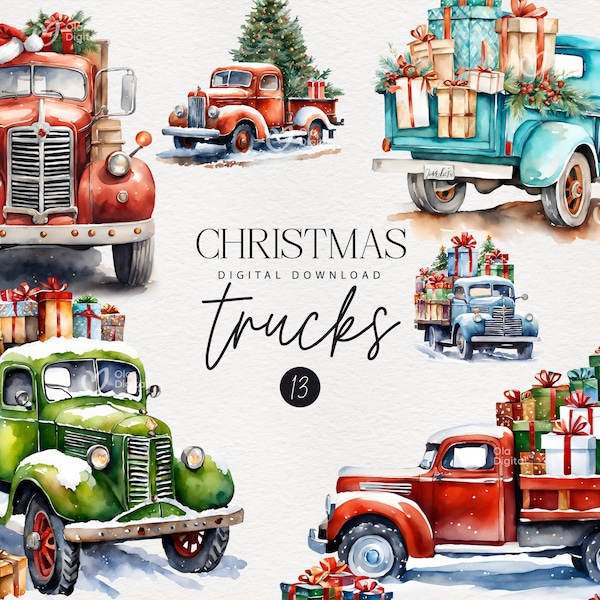Christmas Truck Png - Etsy