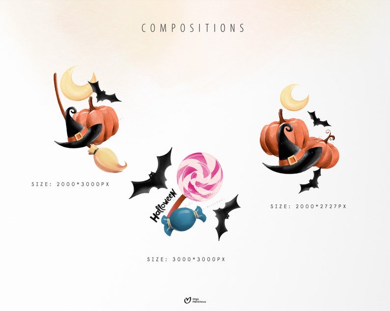 Halloween Mini Collection Digital Clipart PNG Instant - Etsy