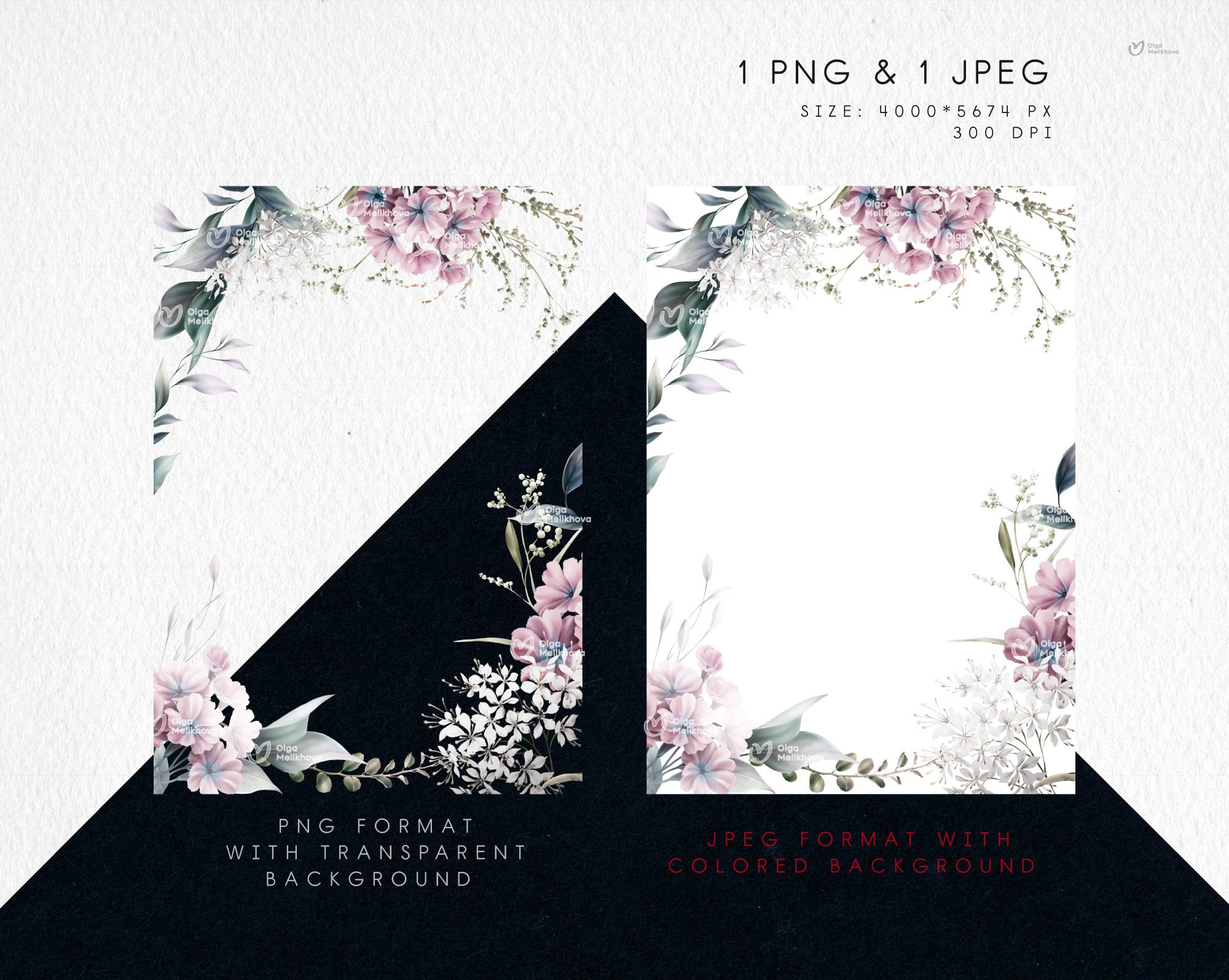 Floral Frame Digital Greeting Card With Garden Flowers - Etsy