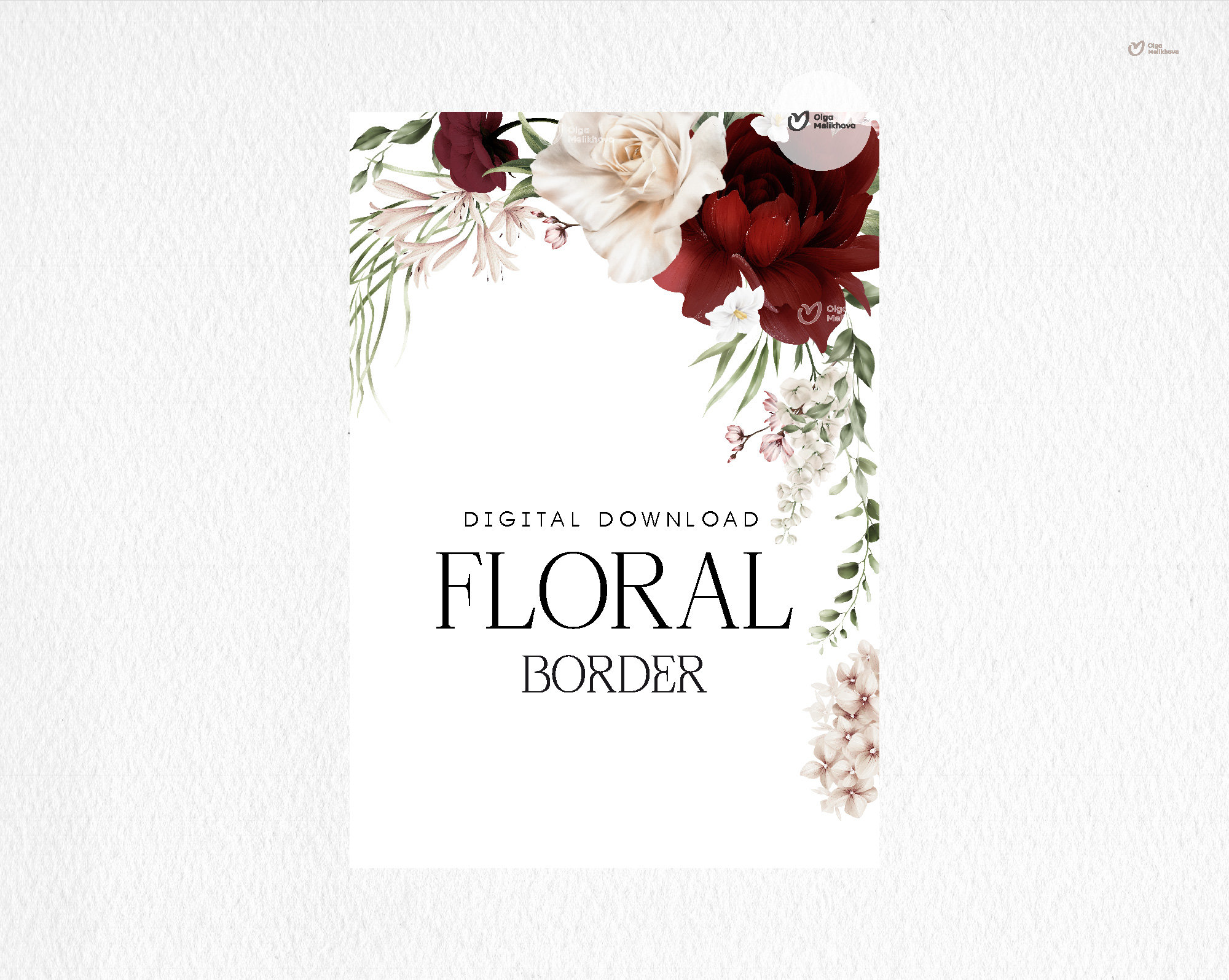 Elegant Rose Border Design