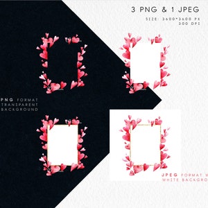 Valentine Frame, Valentine's Clipart, Red Hearts, Valentine's Day ...