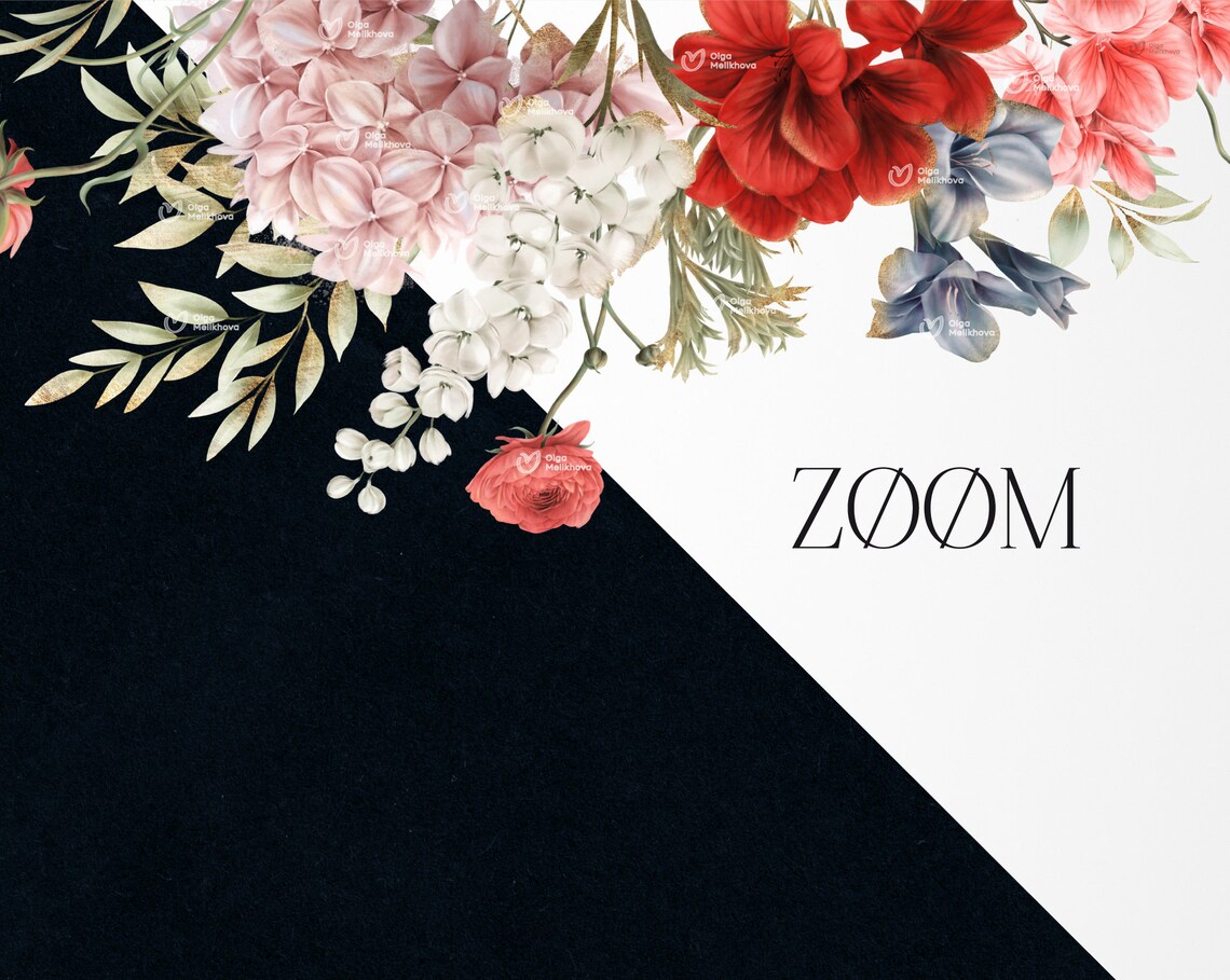 Floral Border Garden Flowers Border Floral Frame Wedding - Etsy