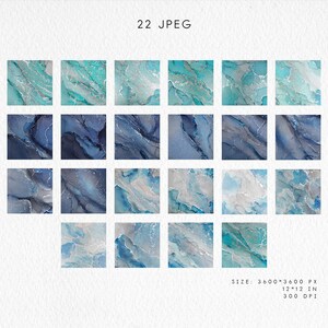 Grunge Blue, Azure, Silver Digital Paper, Instant Download Scrapbook ...