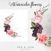 Watercolor Flowers Clipart PNG, Bouquet, Seamless Pattern, Floral ...