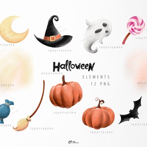 Halloween Mini Collection, Digital Clipart PNG, Instant Download - Etsy