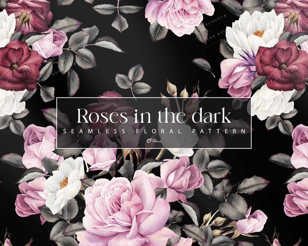 Seamless Floral Patterns, Digital Floral Paper, Clipart PNG, Watercolor ...