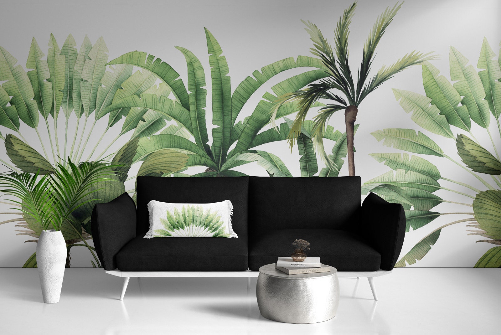 Tropical Trees Tropical Digital Paper PNG Seamless Pattern - Etsy