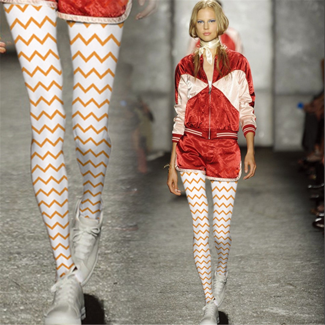 Show Wave Print Tights,fashion Pantihose,party Tights, Fashion ...
