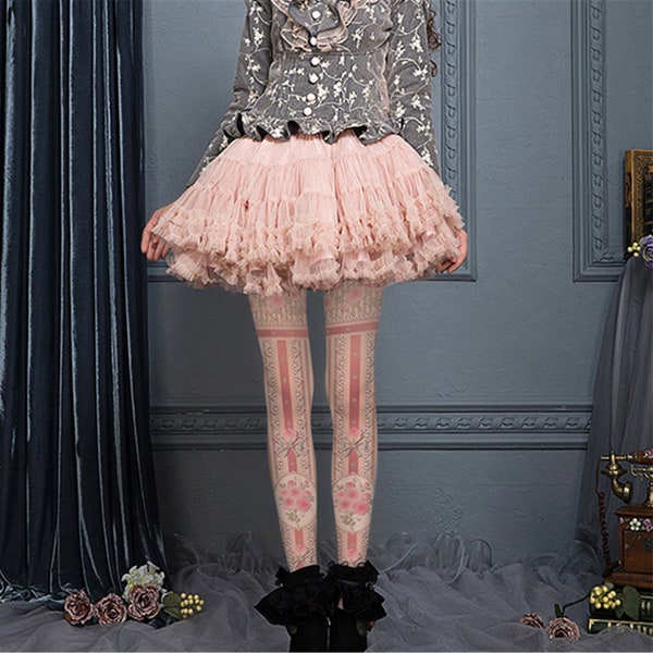 Printed Tights - Etsy