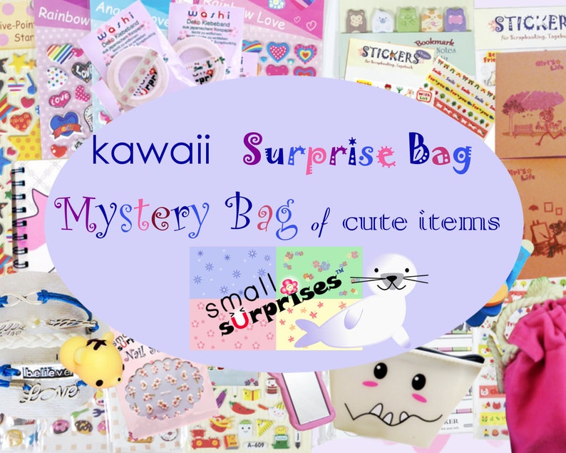 Small Surprises Cute Items Mystery Bag / Kawaii Grab Bag / | Etsy