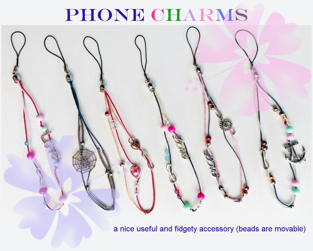 6 Designs Anti-stress Fidget Phone Charm / Phone Strap - Etsy