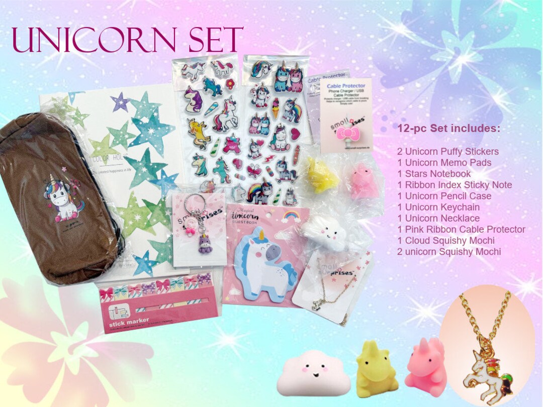 Rainbow Unicorn Gift Set 12pc Unicorn Set Christmas - Etsy