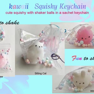 New Squeeeze Me Squishy Mochi Shaker Keychain Stress Reliever Squishy ...