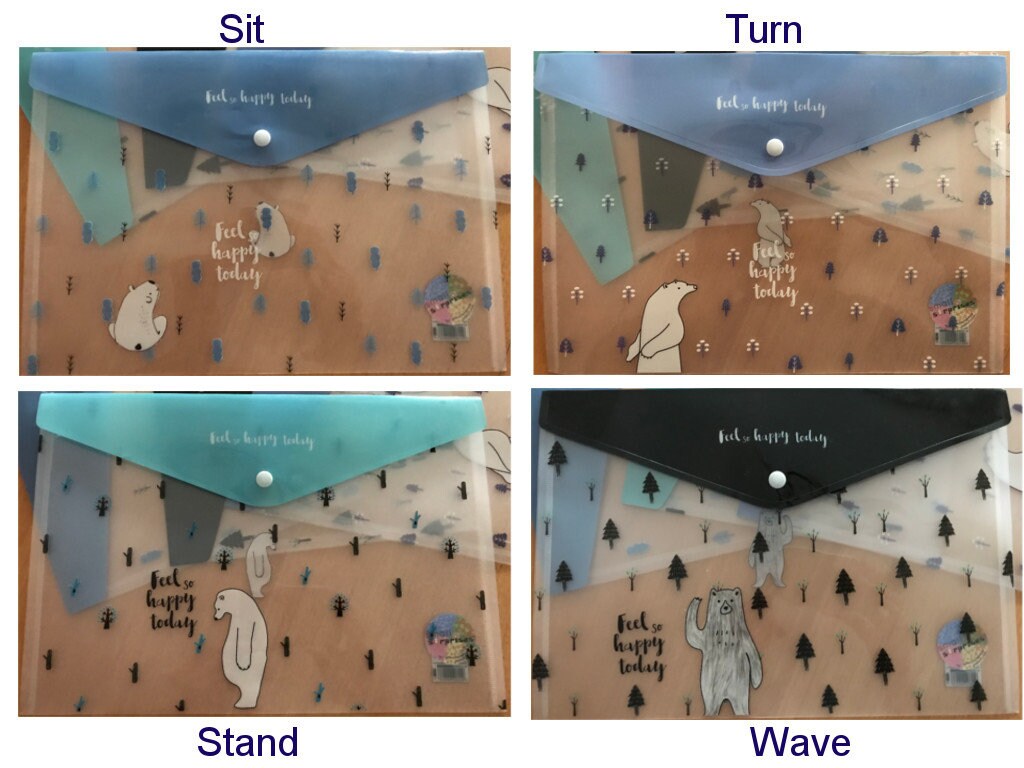 B4 Size File Folder Transparent Envelope With Button Lock for - Etsy