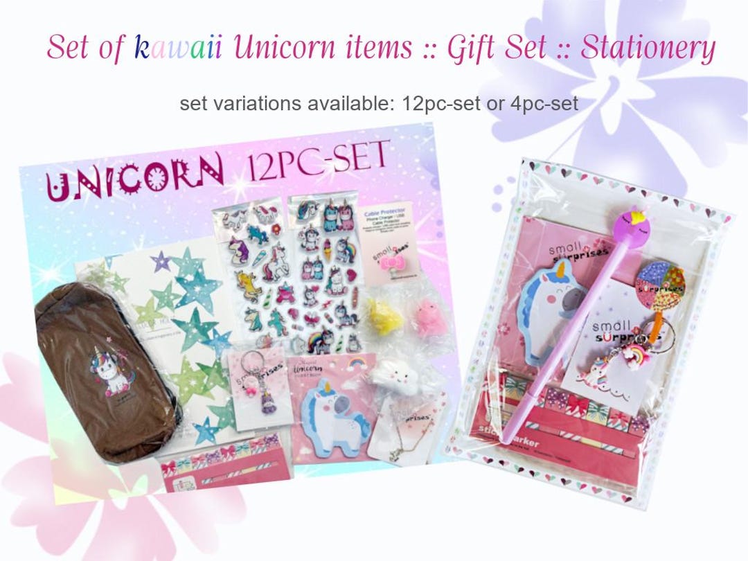 Rainbow Unicorn Gift Set - Unicorn Set - 12pc or 4pc Set - Magical ...