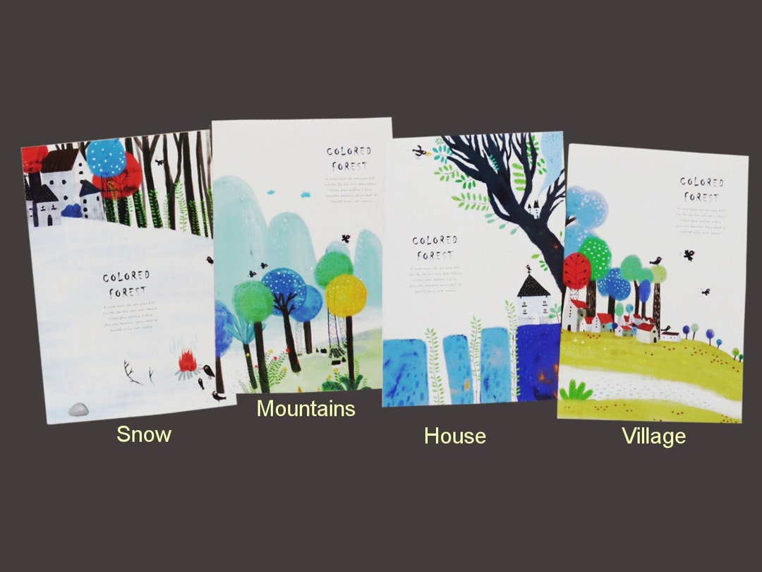 4 Pc Pack B5 Notebook forest From Senmu Kawaii - Etsy