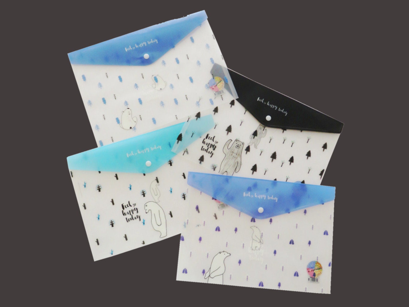 B4 Size File Folder Transparent Envelope With Button Lock for - Etsy