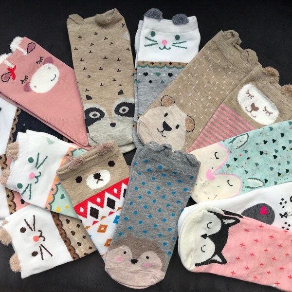 Kids Animal Socks - Etsy