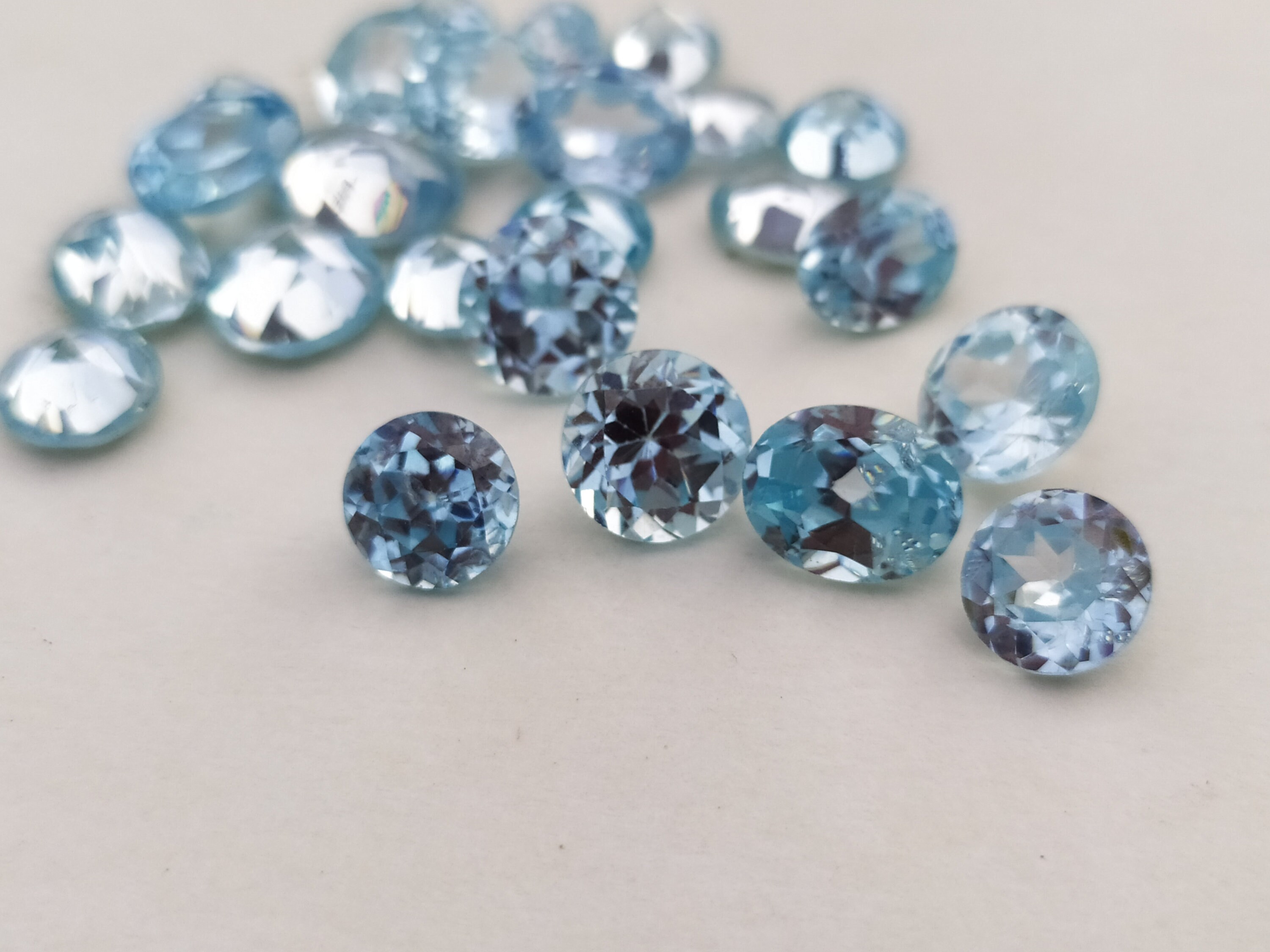 Natural zircon Over 91.ct Faceted gemstone shape mix blue | Etsy