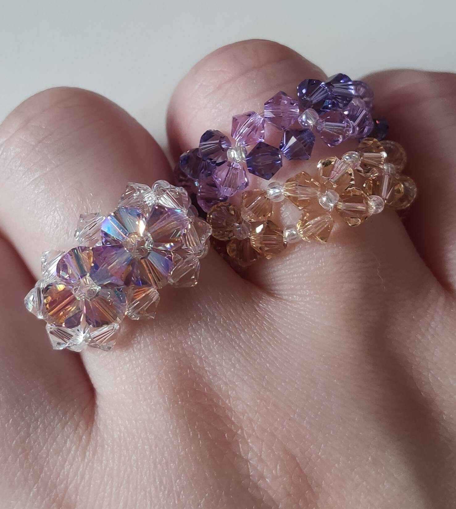 Swarovski Crystal Rings - Etsy
