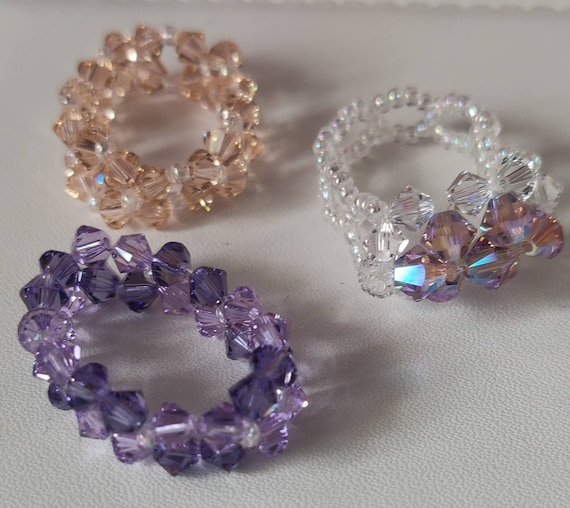 Swarovski Crystal Rings | Etsy