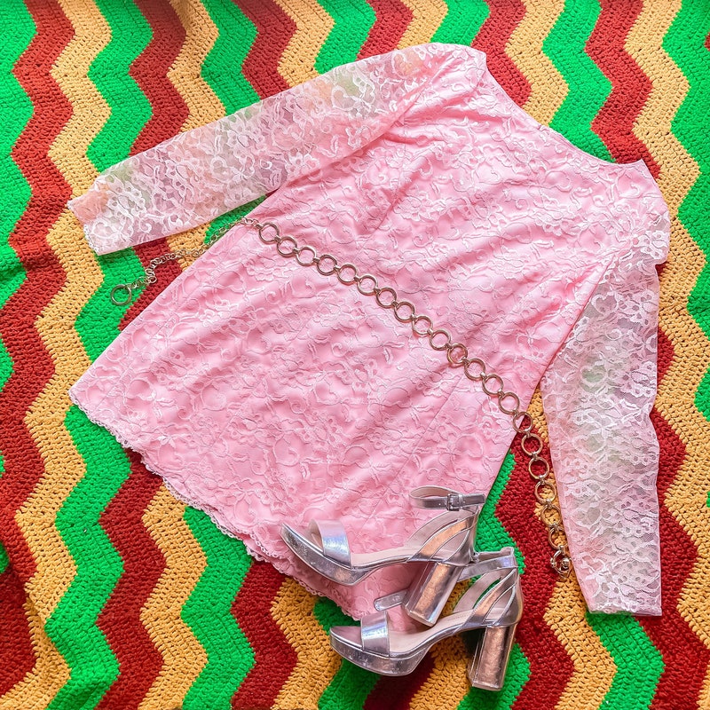 Pink Vintage Dress - Etsy
