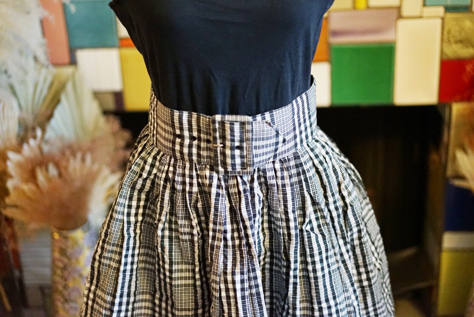 Vintage DBA LA Balletcore Black and White Plaid Punk Goth Mini Dress - Etsy