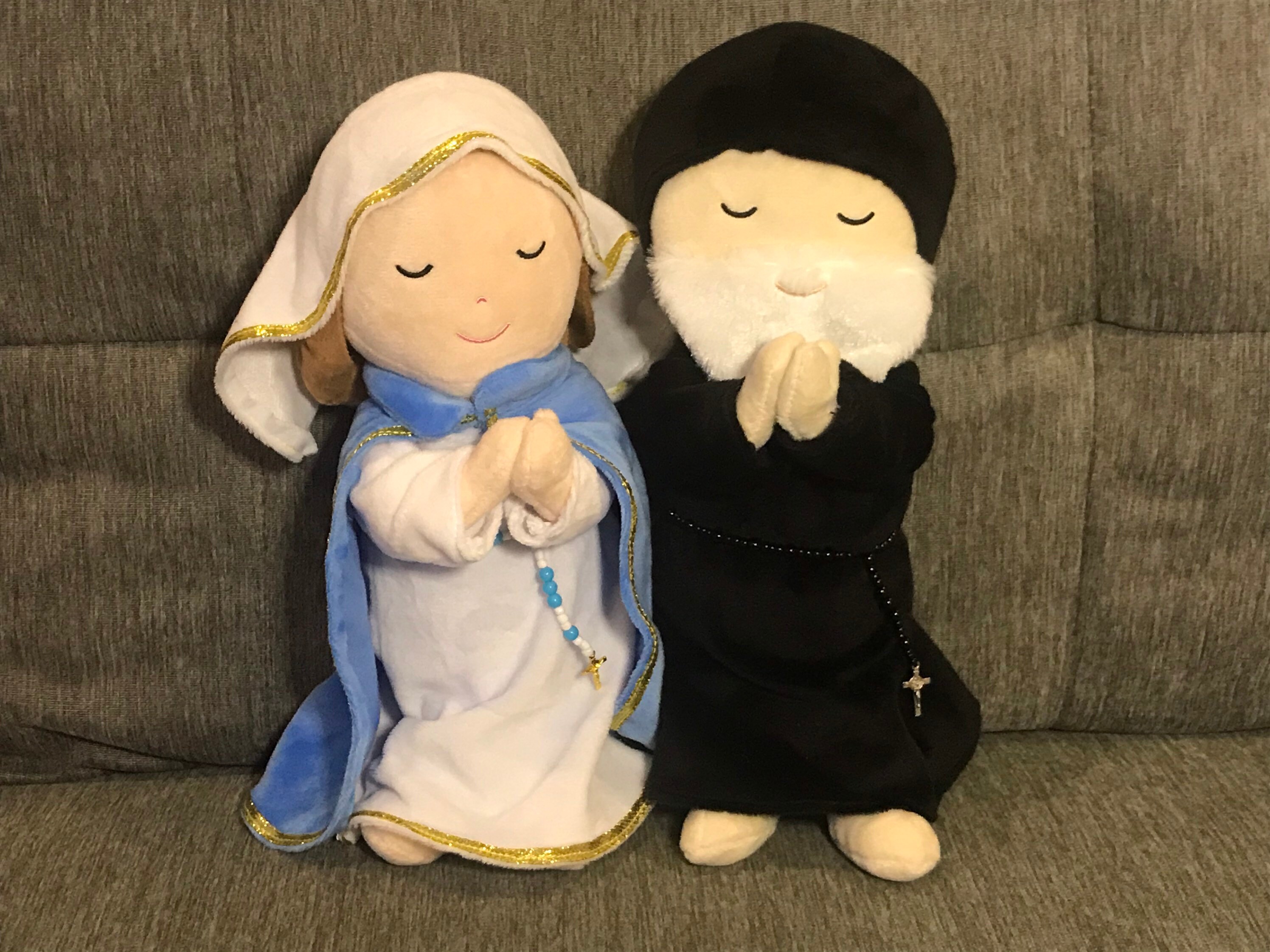 Jesus, Our Lady, St Charbel Praying Plush Toy. - Etsy