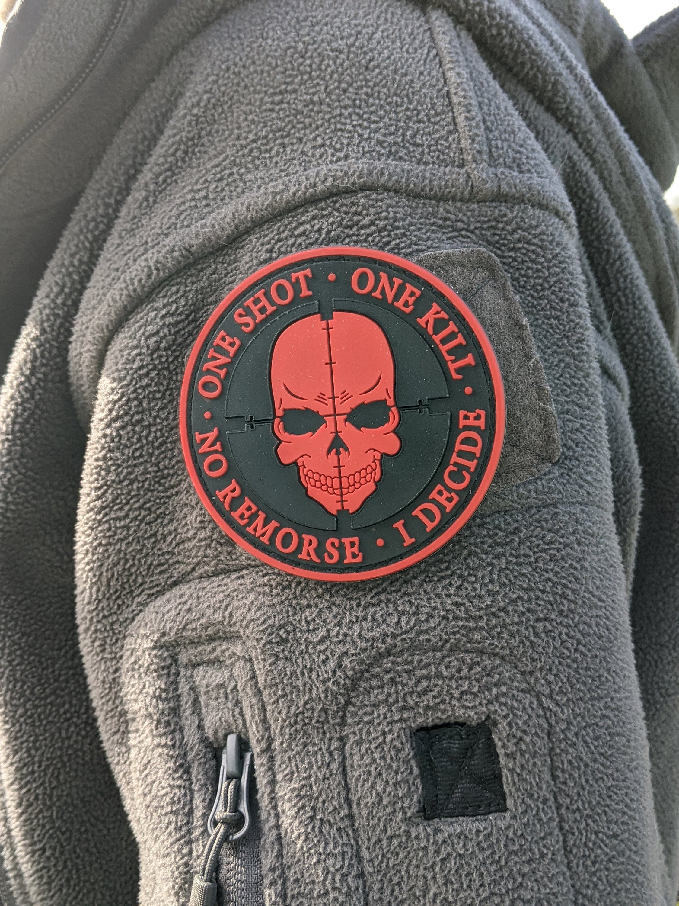 PVC Tactical Hook Backed Patch Skull One Shot One Kill Sniper Patch - Etsy