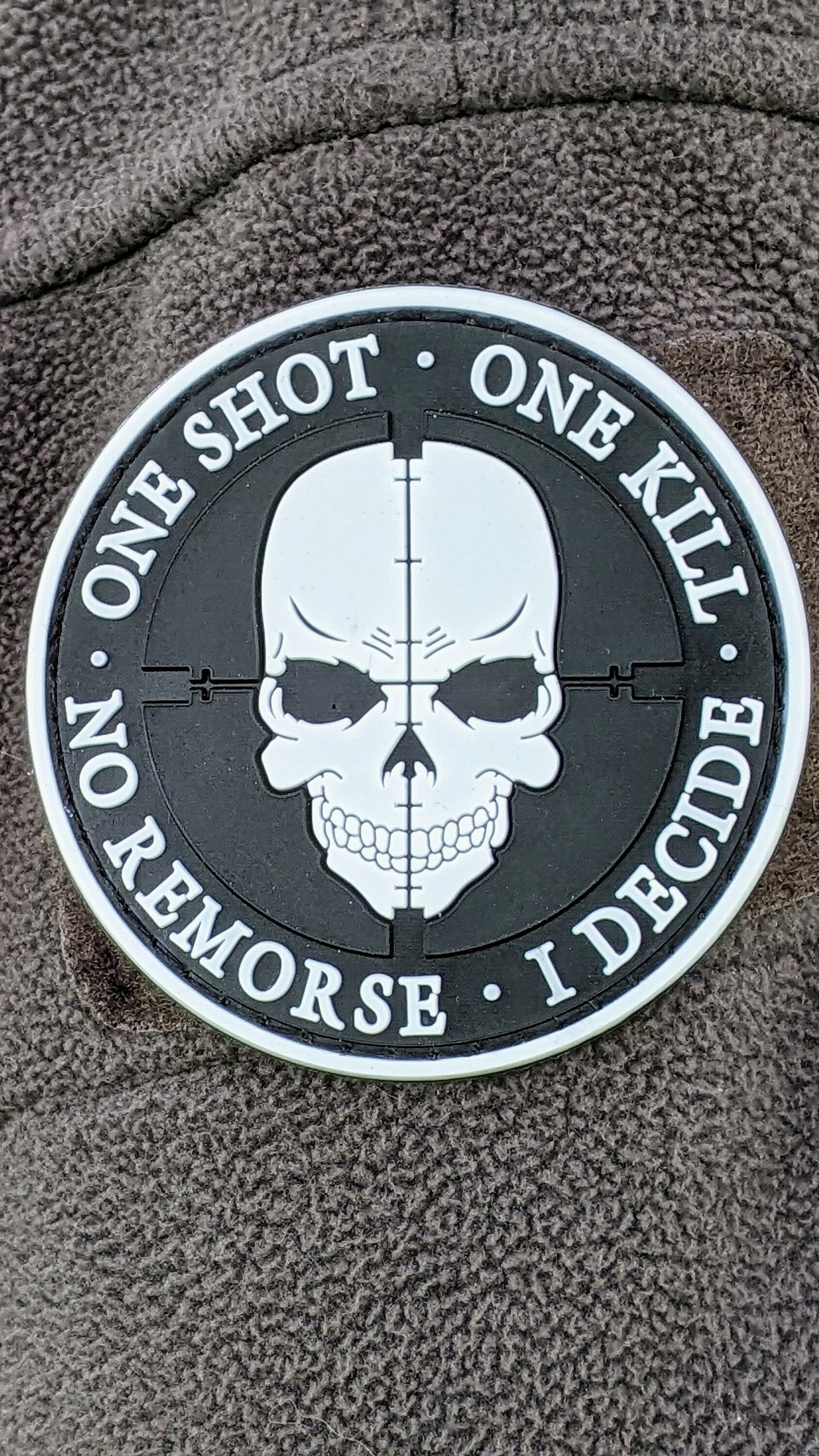 PVC Tactical Hook Backed Patch Skull One Shot One Kill Sniper Patch - Etsy
