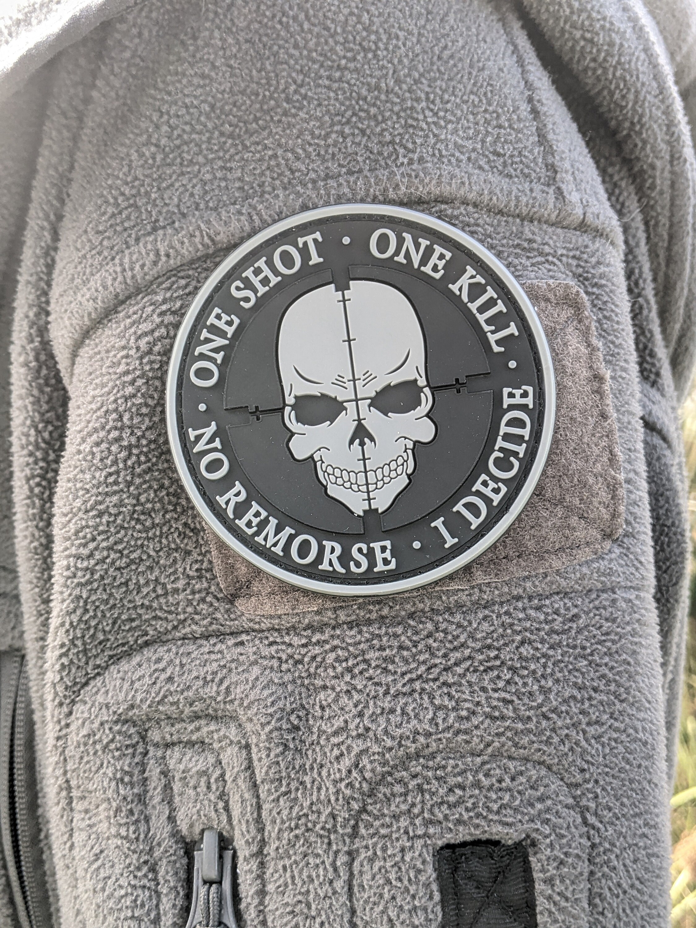 PVC Tactical Hook Backed Patch Skull One Shot One Kill Sniper Patch - Etsy
