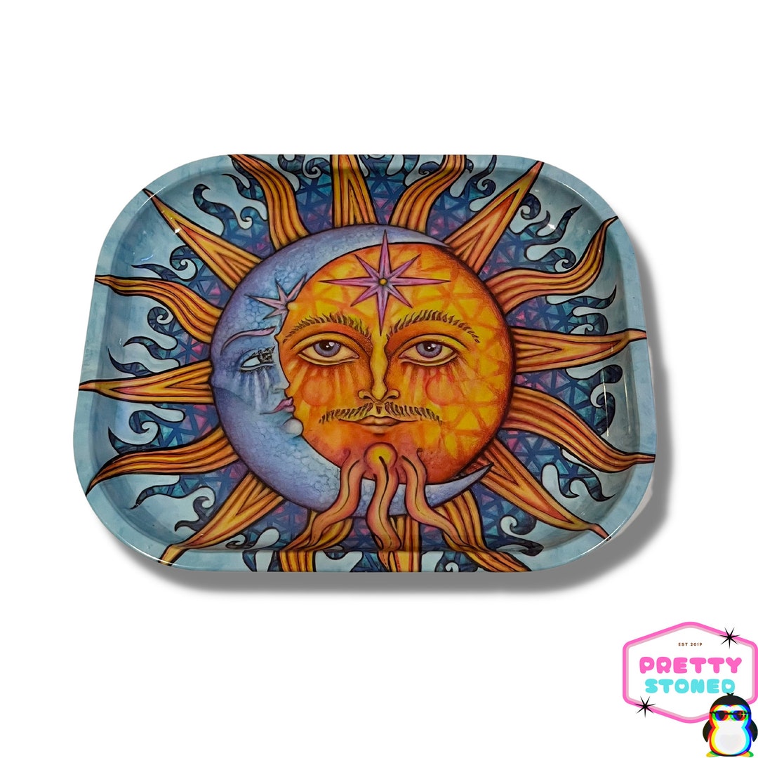 Sun Moon Tray Metal Rolling Tray Jewellery Trinket Tray - Etsy
