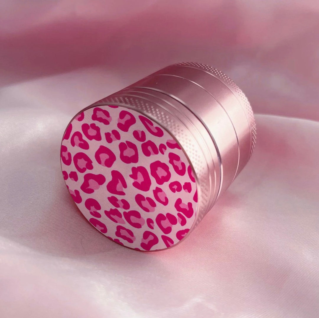 Pink Grinder Metal Magnetic Closure Four Piece Tobacco Grinder With ...