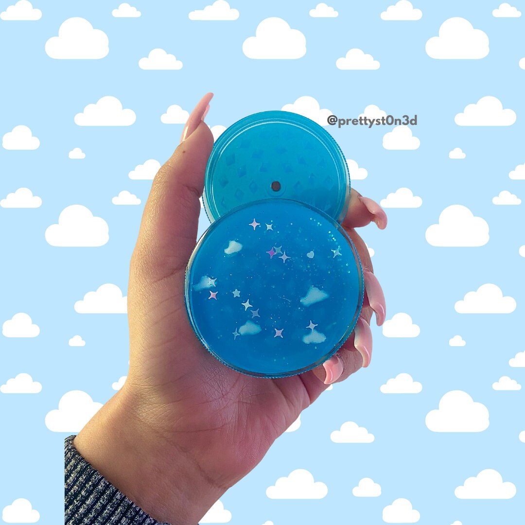 Dreamy Blue Clouds Grinder - Cute Grinder - Grinder Gift - Kawaii ...