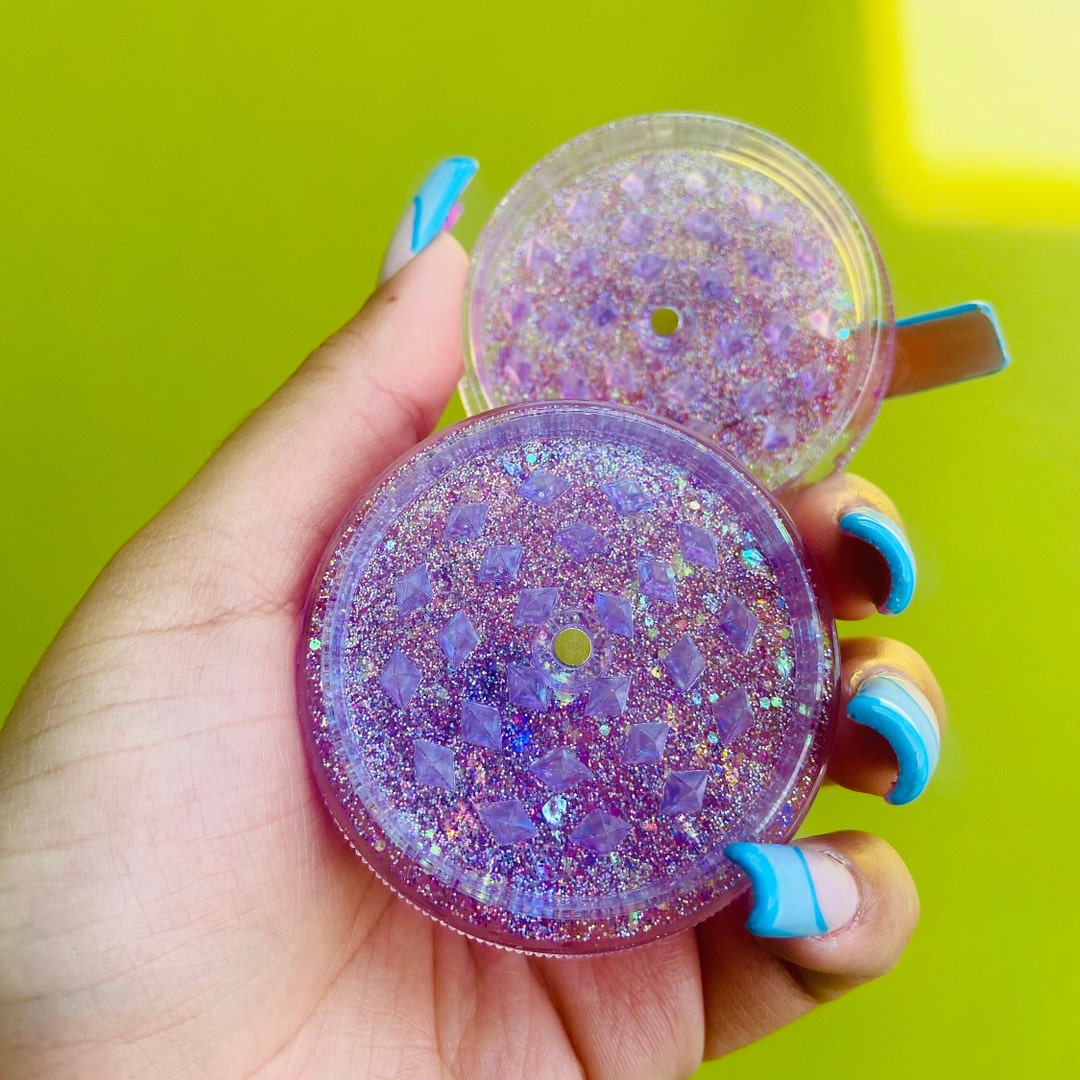 Cute Purple Glitter Grinder- Cute Grinder - Handmade Sparkly Acrylic 2 ...