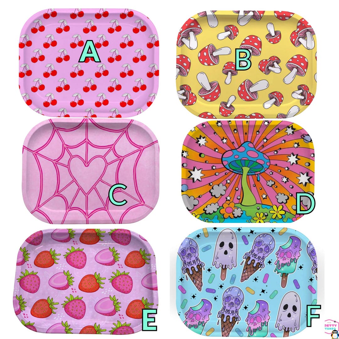 ROLLING TRAYS Cute Rolling Trays – Choose From 10 Fun Designs - Cute Rolling Trays MULTI Colours ...