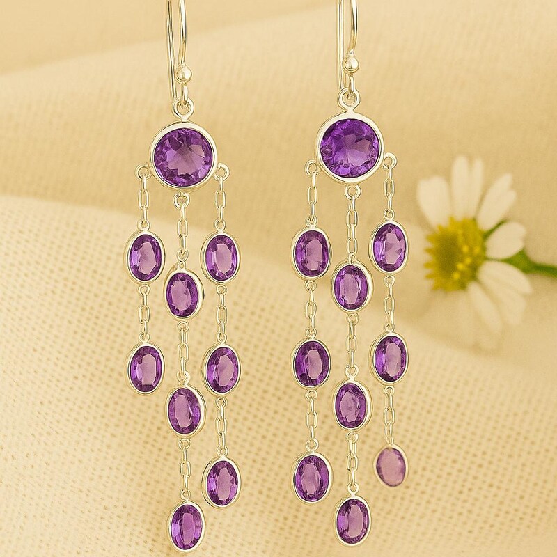 Amethyst Earrings - Etsy