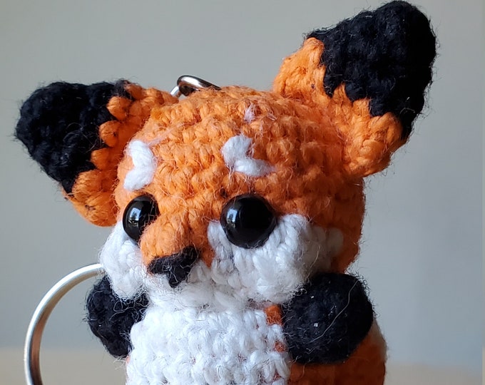 Foxy Mini Fox Crochet Keychain Amigurumi Toy - Etsy
