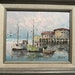 W. Jones Original Painting on Canvas Framed, 9.5x7.5 Lovely Nautical ...