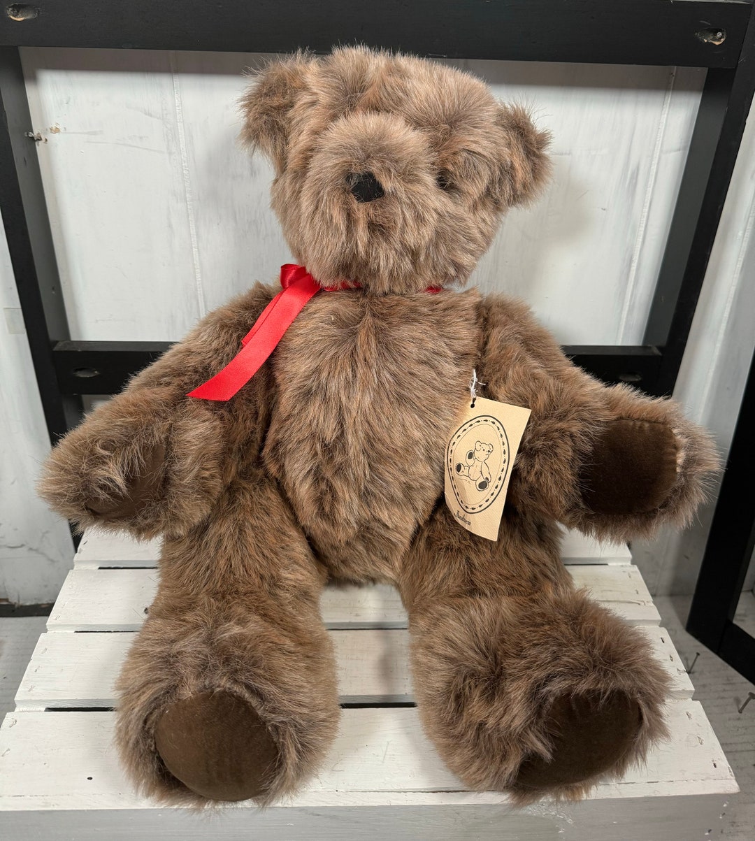 Retro Green Mountain VT 20" Jointed Plush "andrew" Fluffy Teddy Bear, CUTE, NWT - Etsy