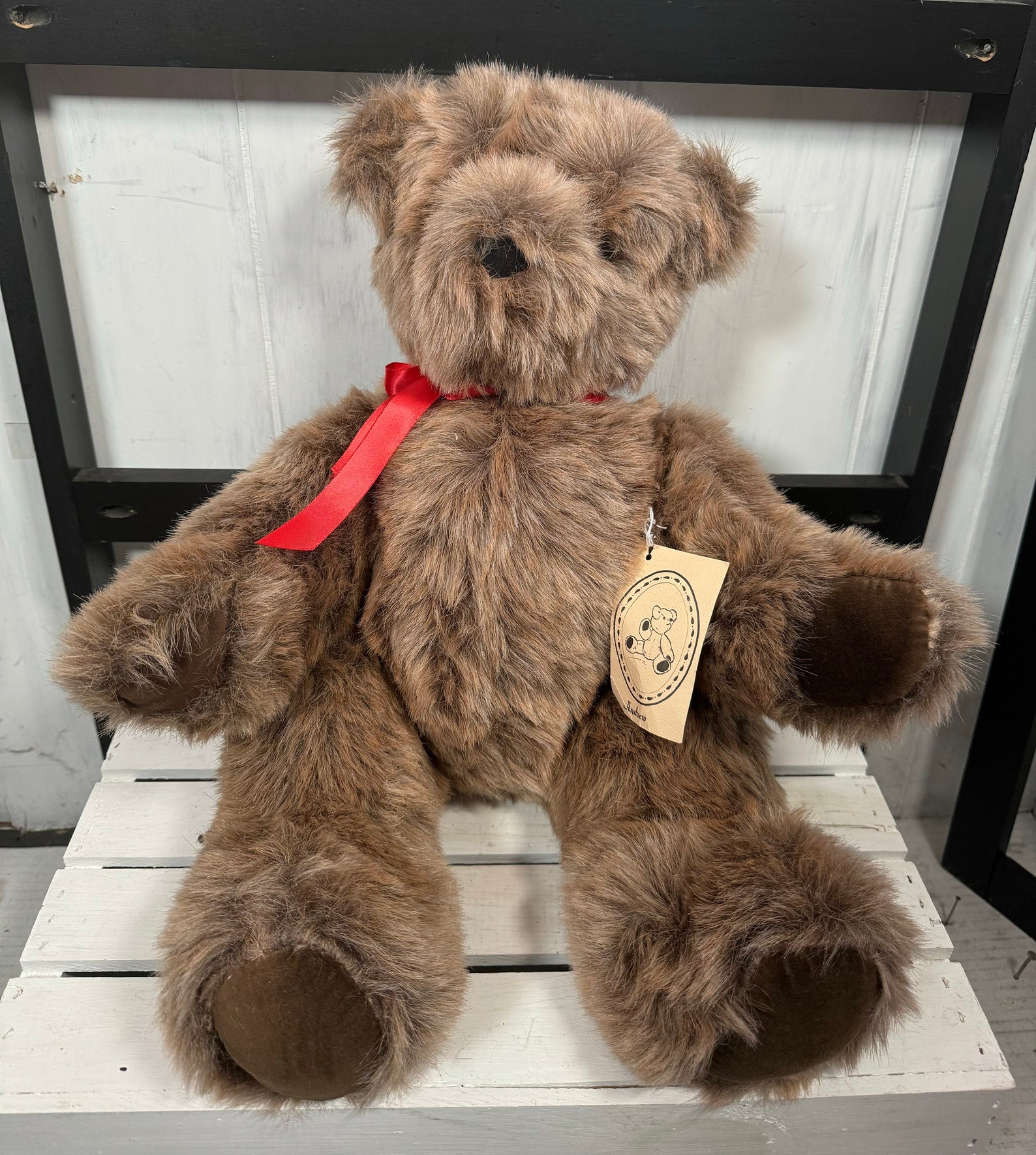 Retro Green Mountain VT 20 Jointed Plush andrew Fluffy Teddy Bear, CUTE ...